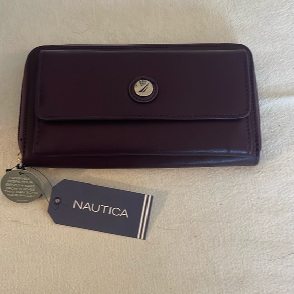 Nautica | Bags | Nautica Ocean Organizer Wallet Dark Plum | Poshmark